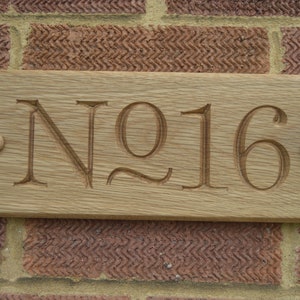 Oak House Sign House Number Sign Wooden Sign House Plaque | Etsy