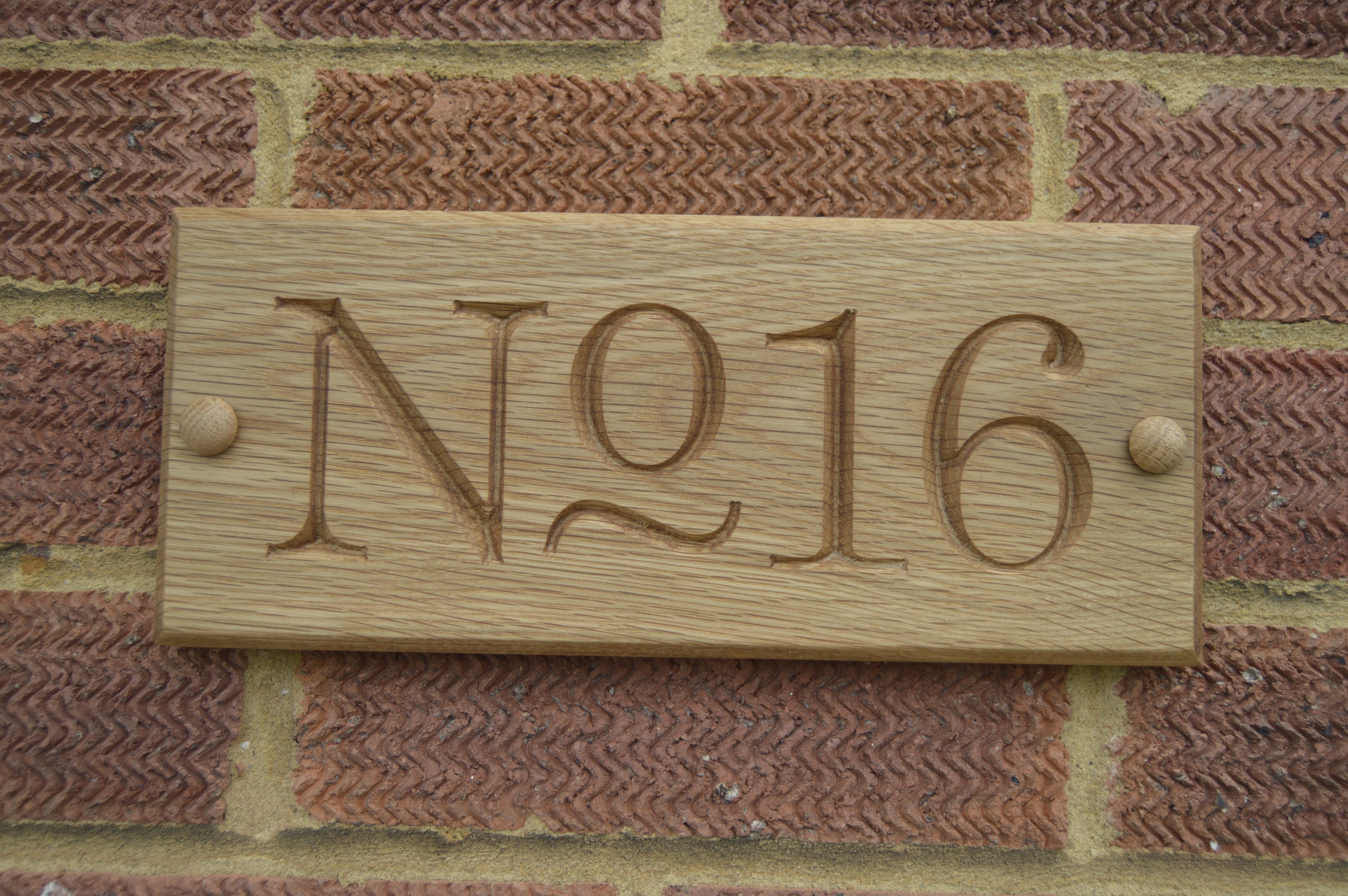 Oak House Sign, House Number Sign, Wooden Sign, House Plaque, Door ...