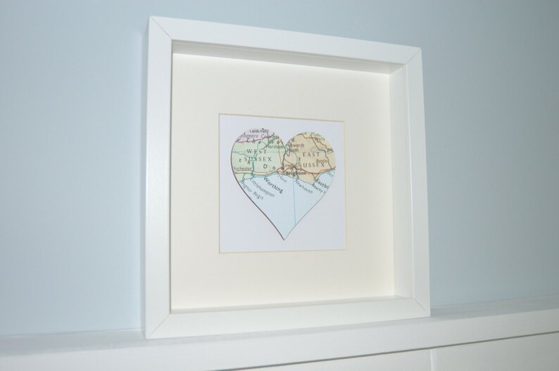 Memory Map Framed Map Shape Personalised Map Frame Wedding - Etsy