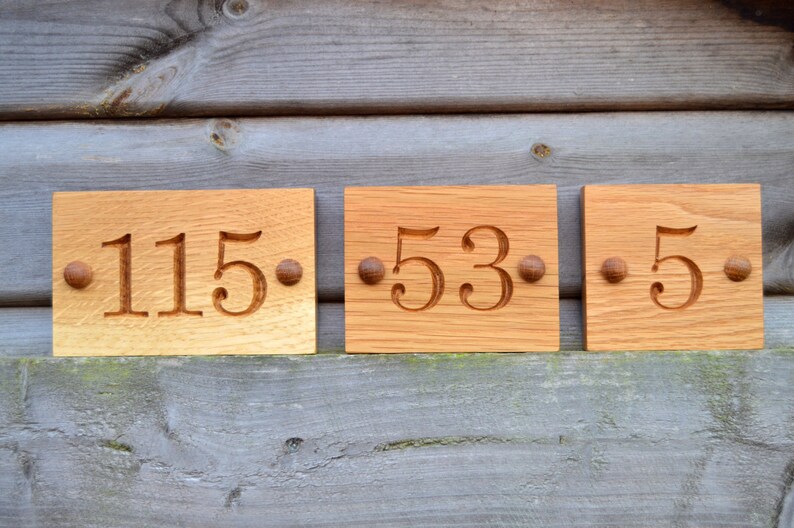 House Number Sign Man Cave Number Sign Oak House Number - Etsy
