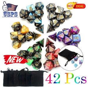 Polyhedral Dice Set: 42pcs DND RPG Table Game Dice - Etsy