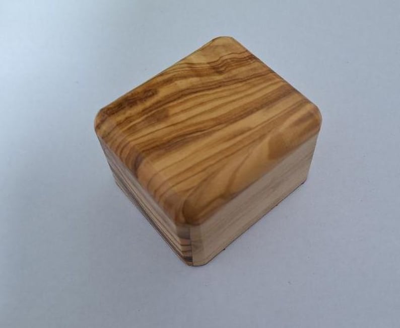 Olive Wood Box, Jewelry / Rosary Keepsake Wooden Box Made in the Holy ...