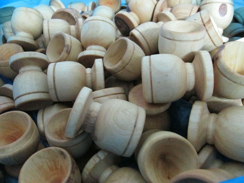Hand Carved Olive Wood Mini Cups - Holy Land Chalices From Bethlehem - Etsy