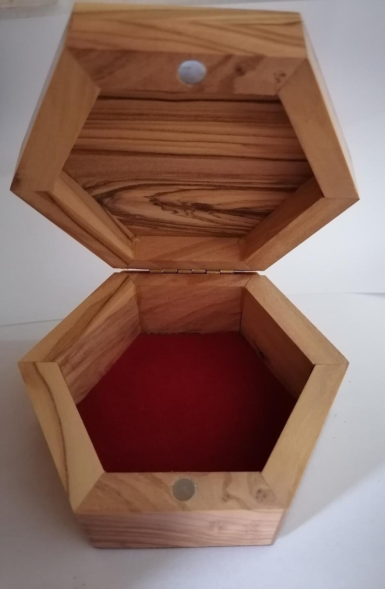 Hand Carved Olive Wood Keepsake Box | Holy Land Jewelry & Rosary Box - Etsy