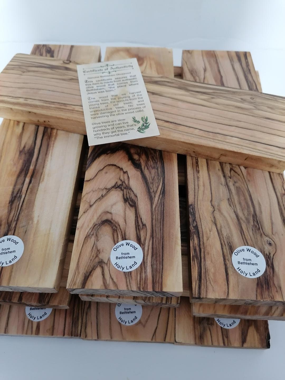 Bethlehem Holy Land Olive Wood Planks: Knife Handle Material / Scales ...