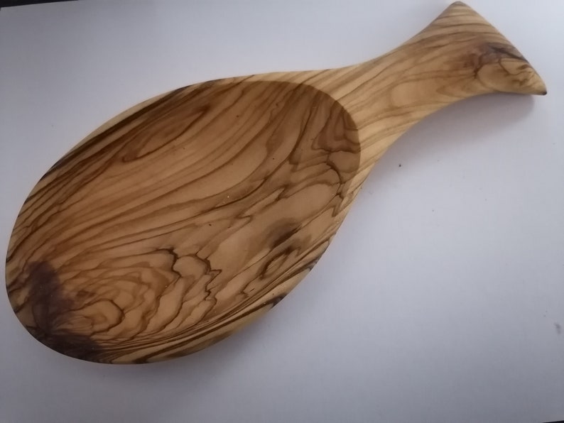 Olive Wood Spoon Rest / Ladle / Serving Handmade From a Single - Etsy