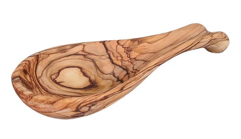 Olive Wood Wooden Spoon Rest / Ladle / Serving Handmade From a - Etsy