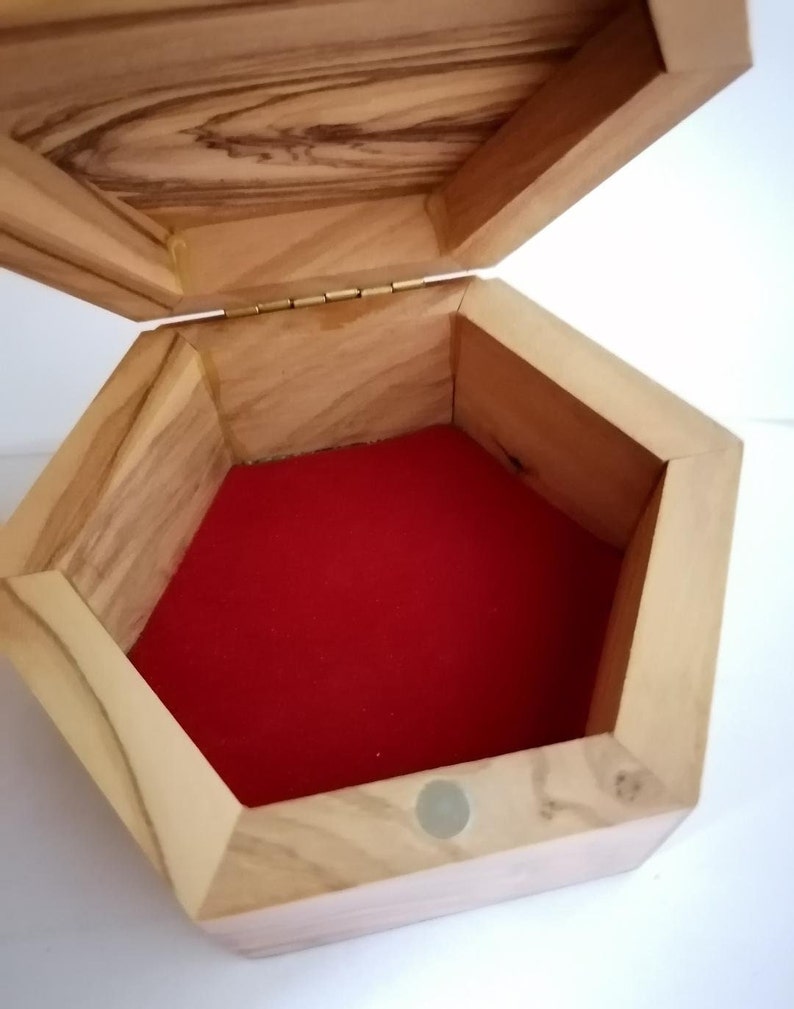 Hand Carved Olive Wood Keepsake Box | Holy Land Jewelry & Rosary Box - Etsy