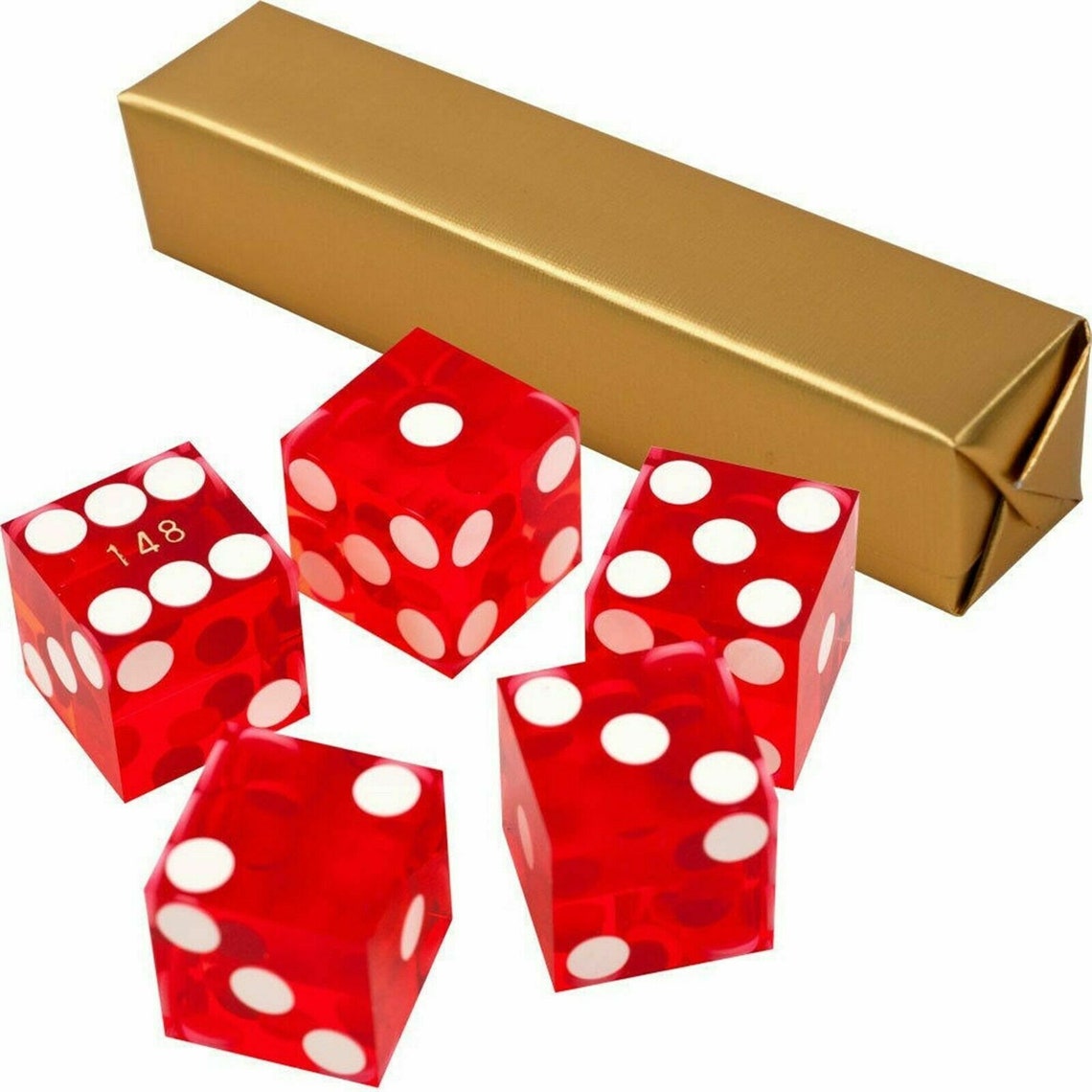 Grade A Serialized Set of Dice-red Craps Yahtzee Five Dice 19mm - Etsy