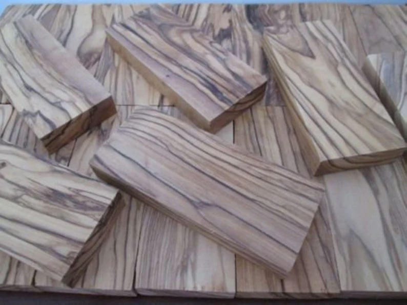 Genuine Bethlehem Olive Wood Knife Scales/ Blanks, 10 Pieces Highly ...