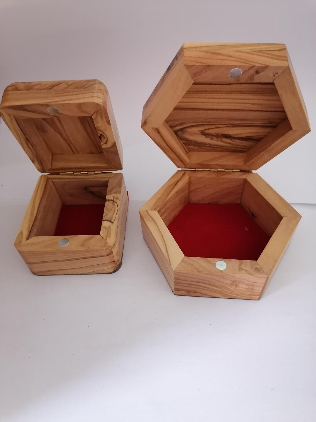 Hand Carved Olive Wood Keepsake Box | Holy Land Jewelry & Rosary Box - Etsy