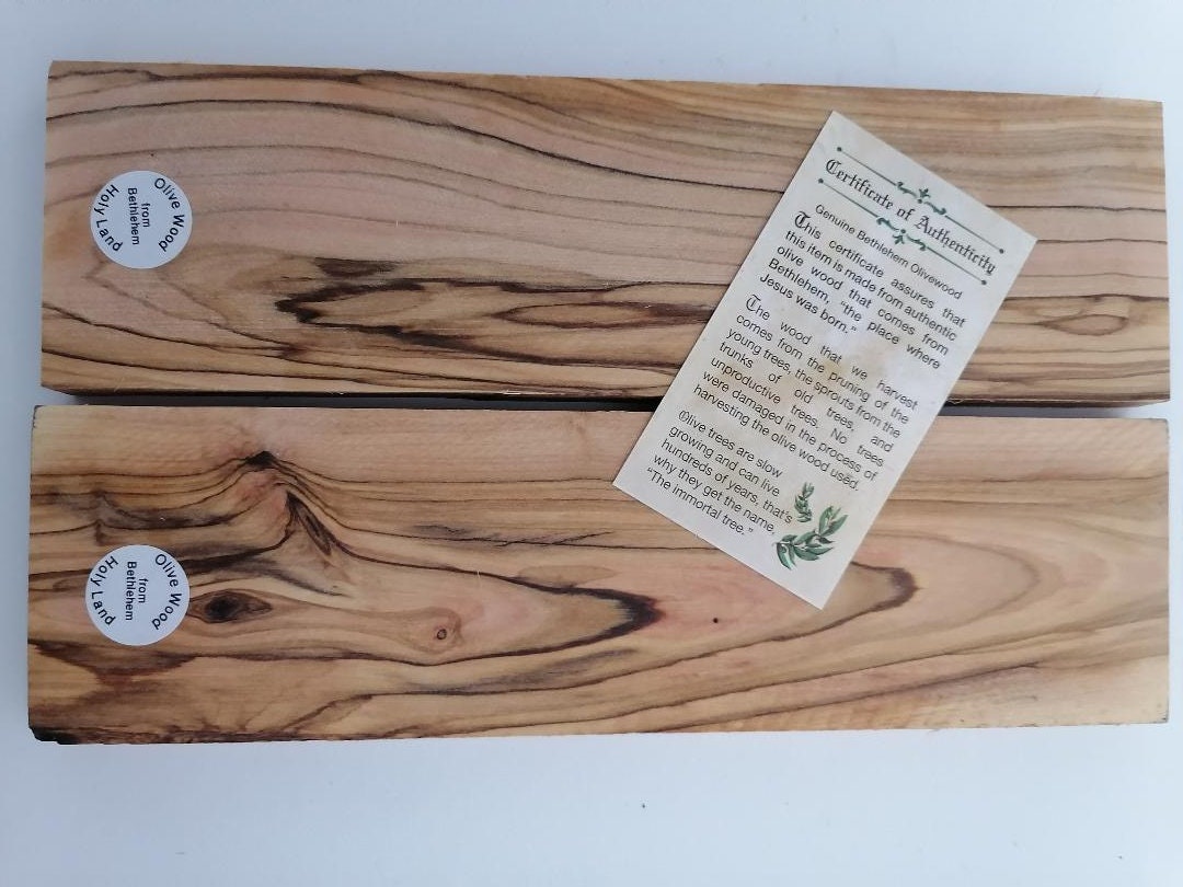 Bethlehem Olive Wood Knife Handle Scales – Figured Planks for ...