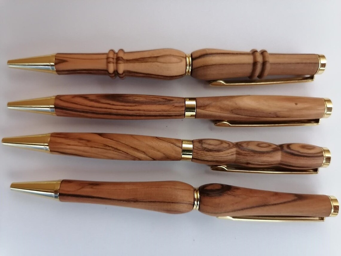 Personalized Handmade Bethlehem Olive Wood Ballpoint Pen - Unique ...