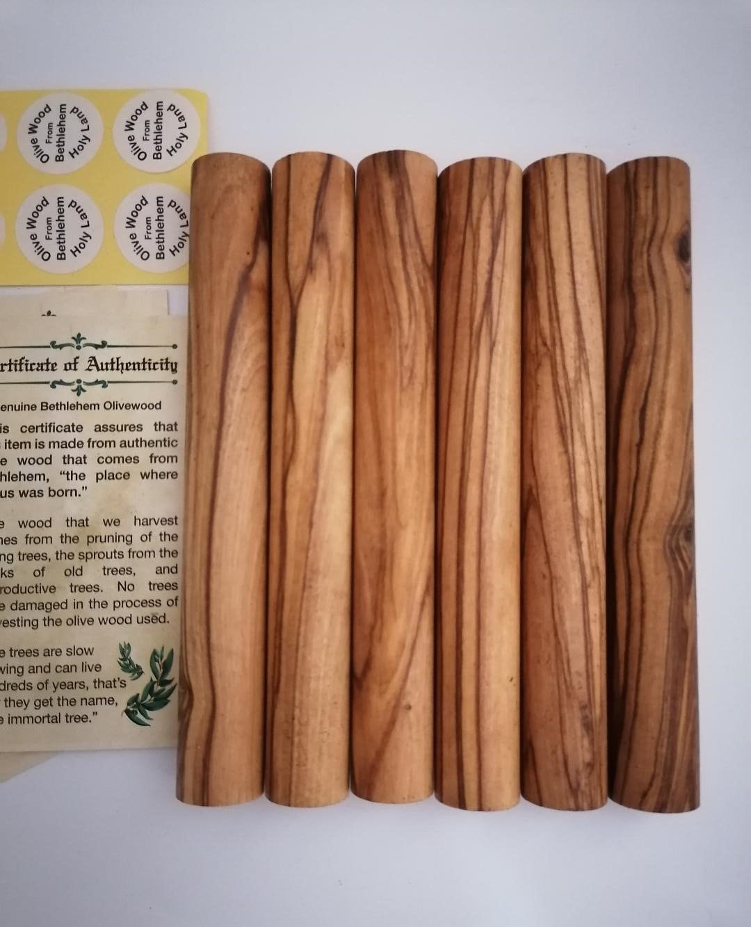 Bethlehem / Holy Land Olive Wood ROUND Pen Blanks / Lumber (set of 6 ...