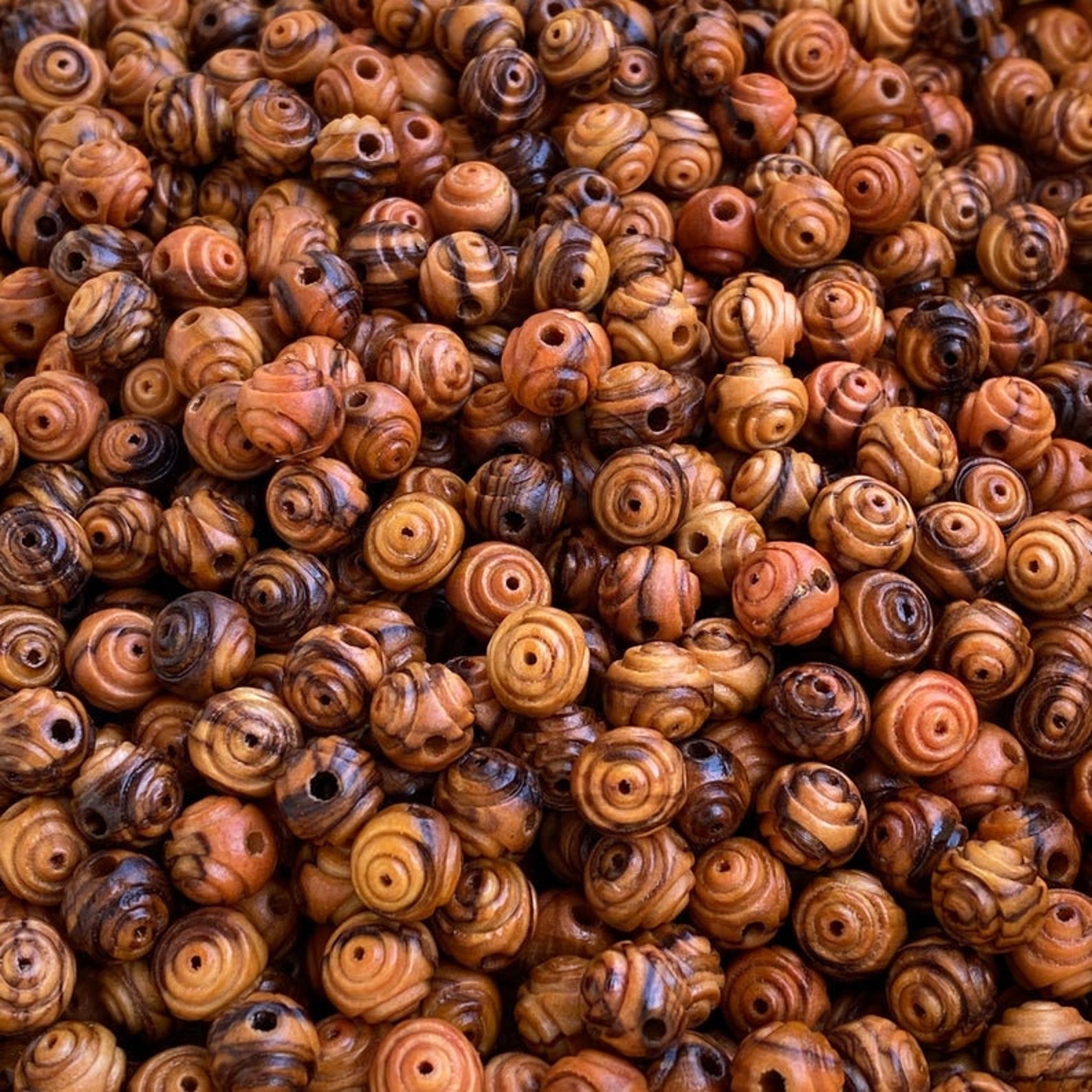 240 Holyland Bethlehem Olive Wood Carved Round Beads 8mm / | Etsy