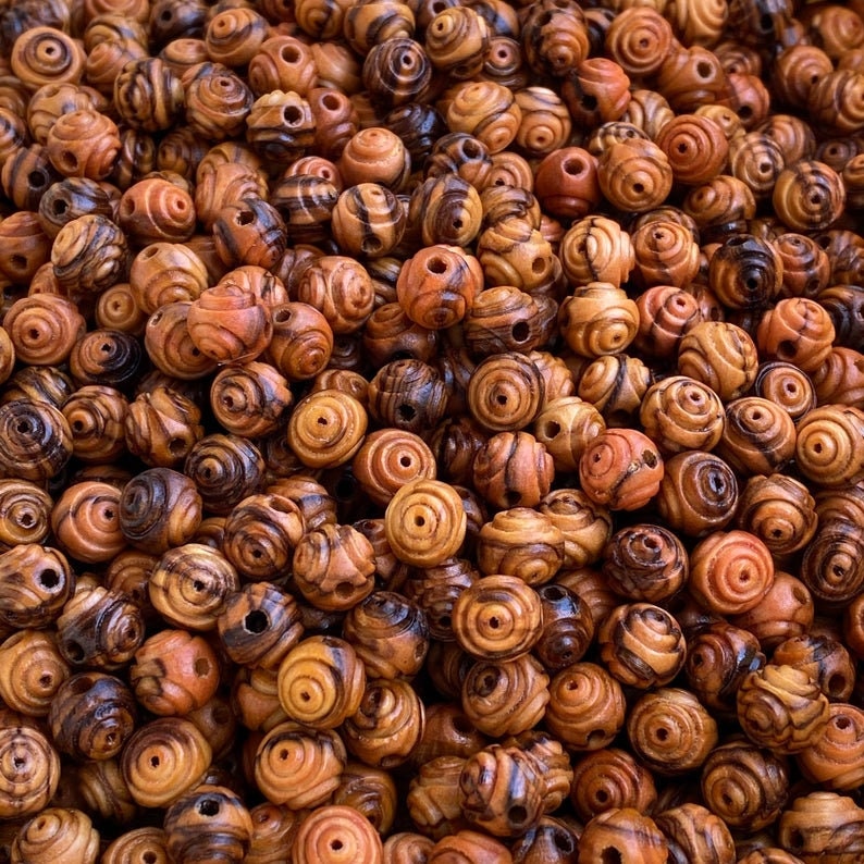 240 Holyland Bethlehem Olive Wood Carved Round Beads 8mm / | Etsy