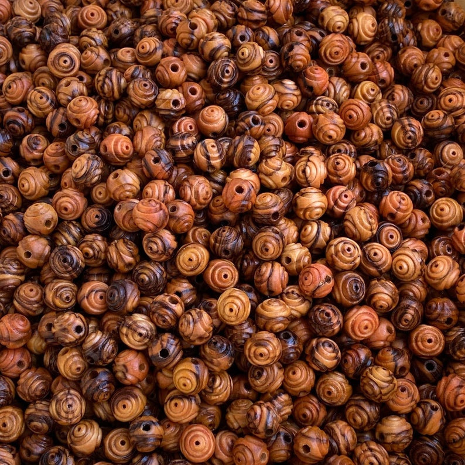240 Holyland Bethlehem Olive Wood Carved Round Beads 8mm / | Etsy
