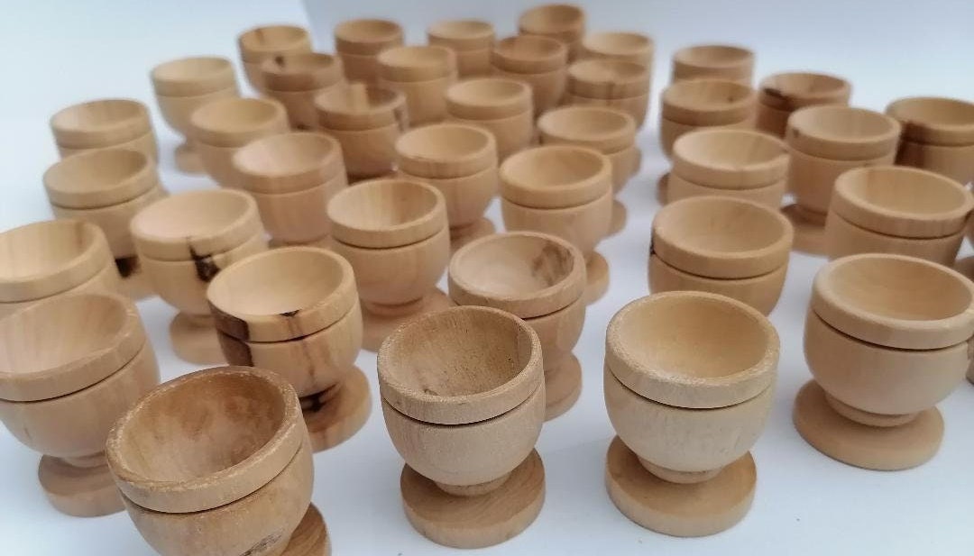 Hand Carved Olive Wood Mini Cups - Holy Land Chalices From Bethlehem - Etsy