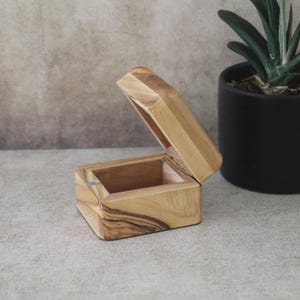 Olive Wood Box, Jewelry / Rosary Keepsake Wooden Box Made in the Holy ...