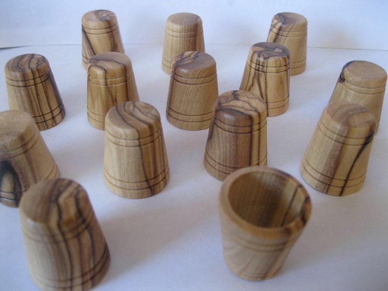 Lot of 12 Bethlehem/ Holy Land OLIVE WOOD Thimbles .. Wooden / - Etsy