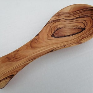 Olive Wood Wooden Spoon Rest / Ladle / Serving Handmade From a Single ...
