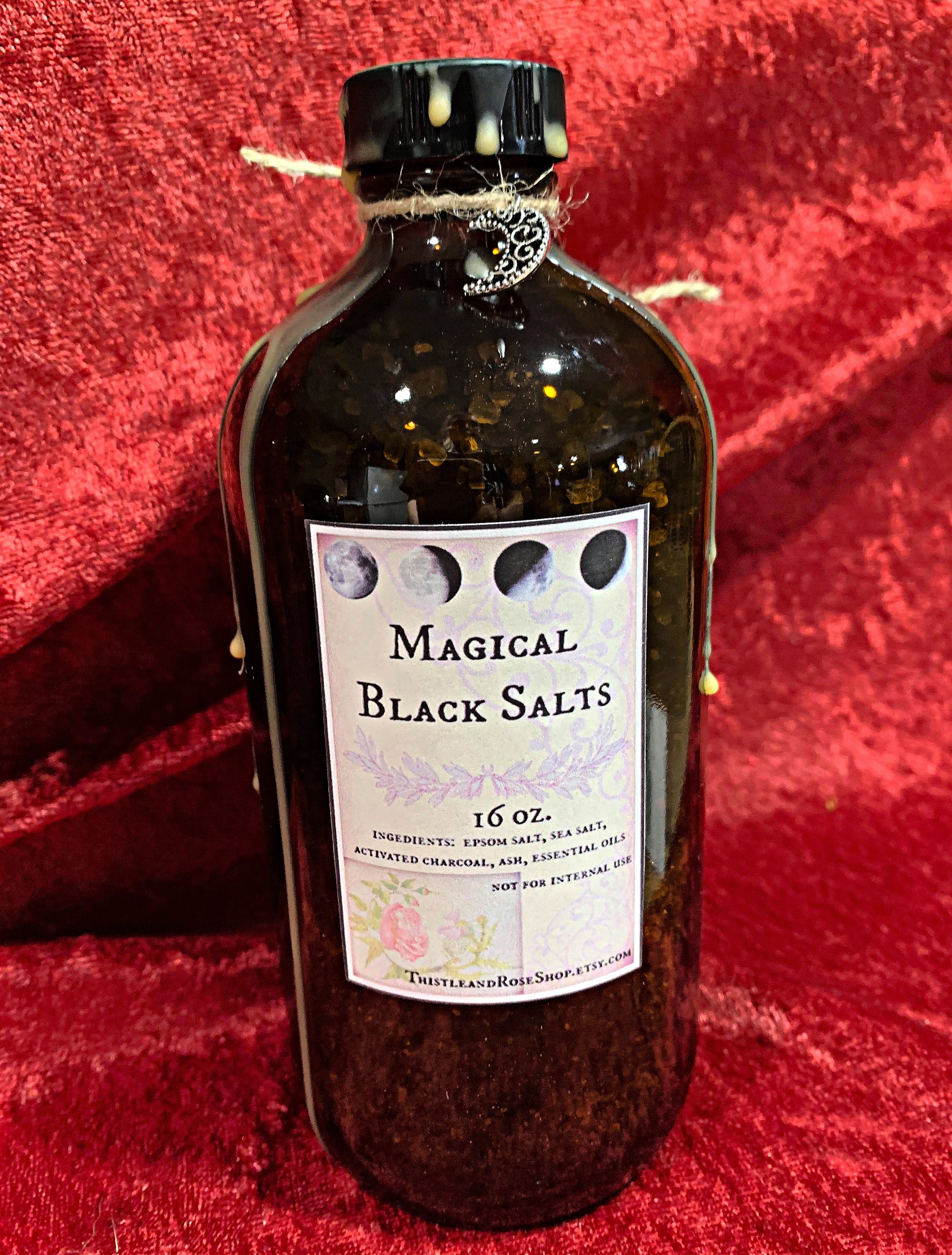 Magical Witch's Black Salt Salt Bottle Ritual Salt | Etsy