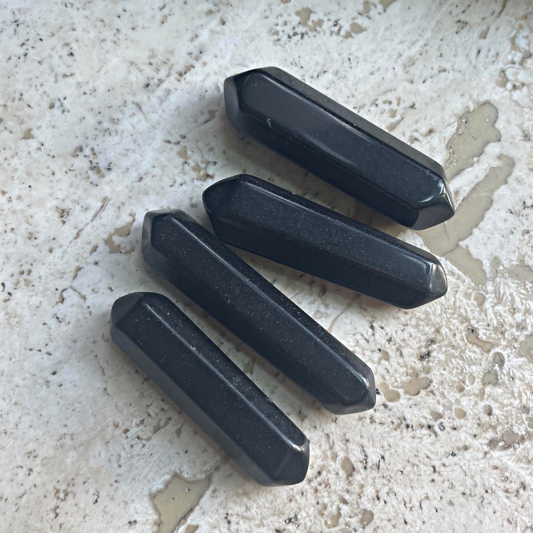 Double Terminated Obsidian, Pure Genuine Obsidian, Lava Glass, Receive ...