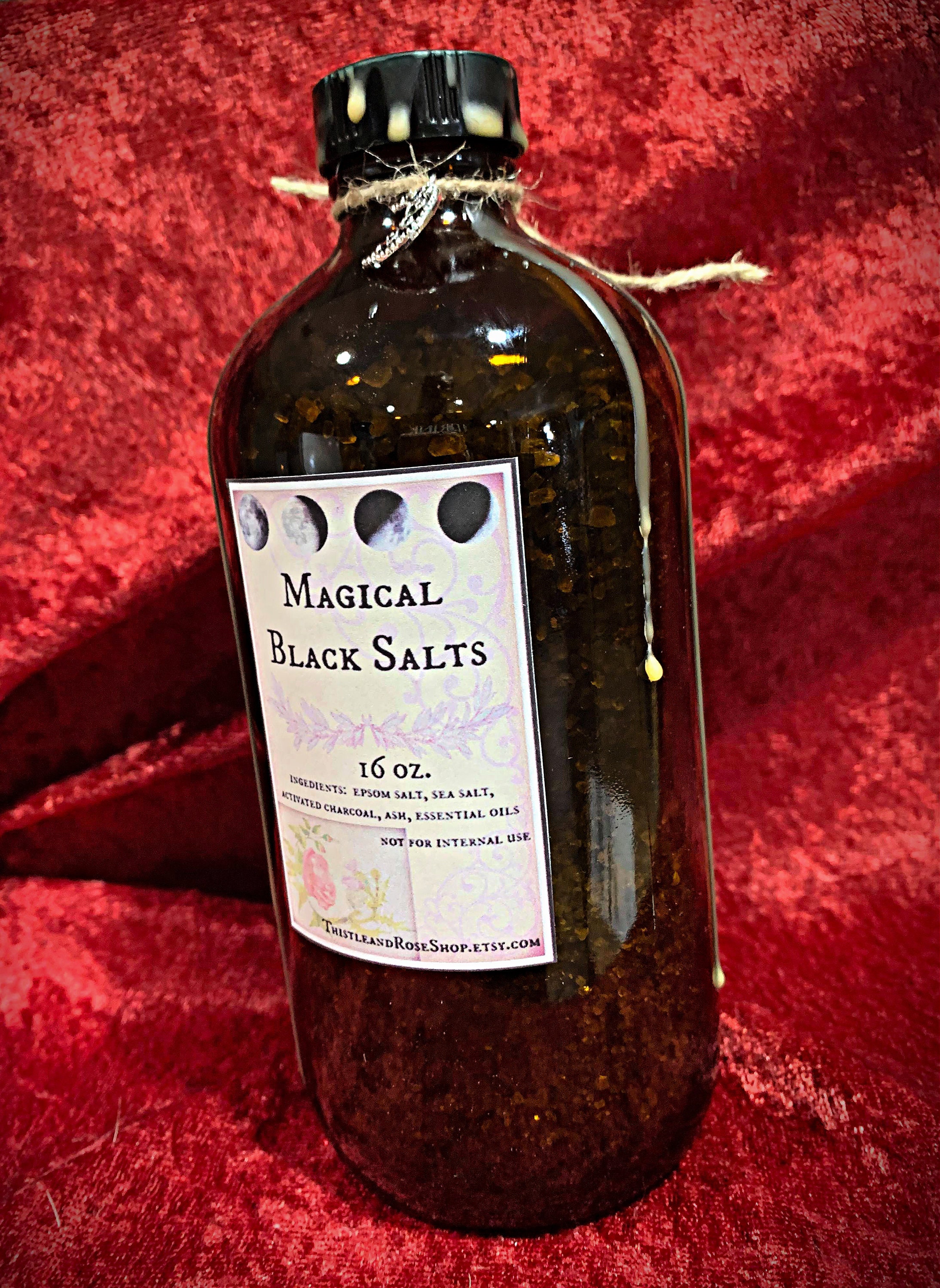 Magical Witch's Black Salt Salt Bottle Ritual Salt | Etsy