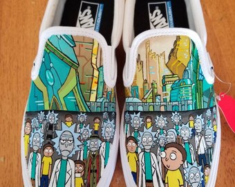 Rick and morty shoes | Etsy