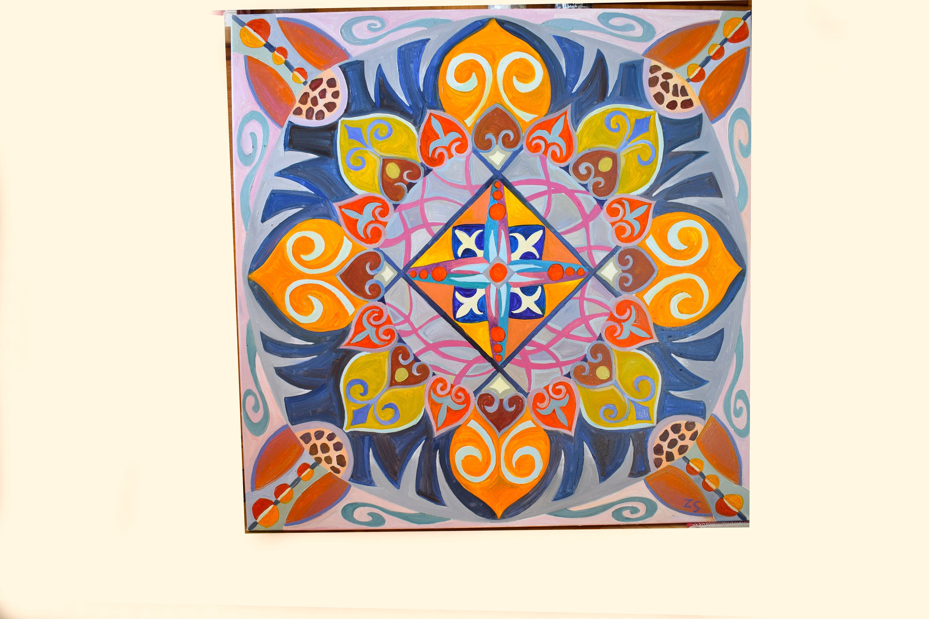 Mandala Art Mandala Painting Original Folk Art Mandala Folk - Etsy