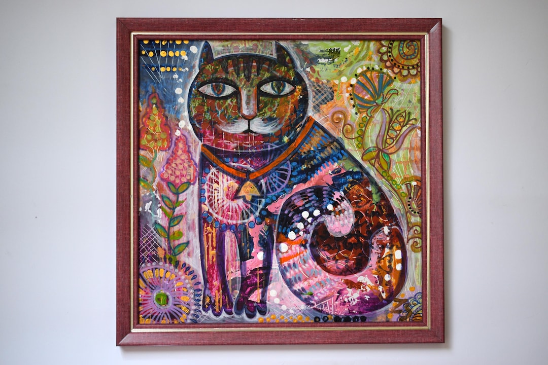 Outsider Folk Art Original Painting Outsider Folk Artist Hip Modern Art ...