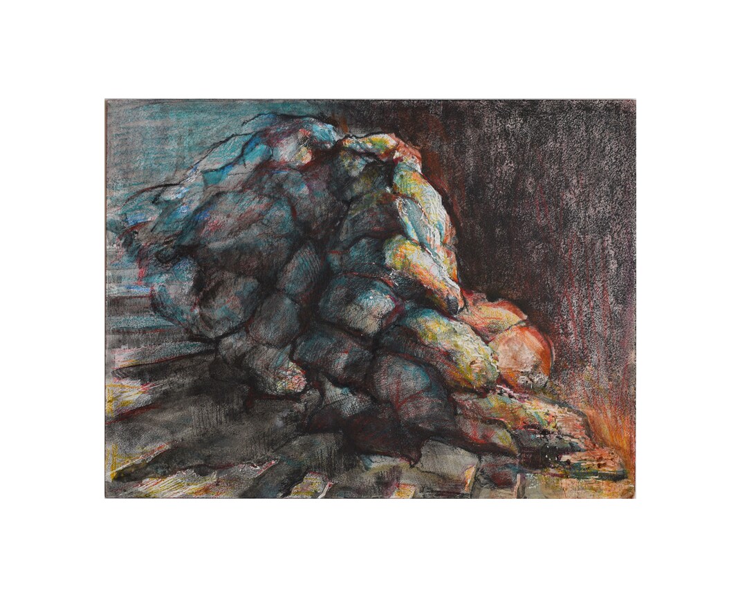 Stone Stairs Acrylic Painting: Mountain Landscape Art - Etsy