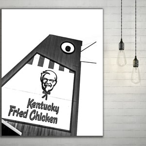 Marietta Big Chicken Sign Art Kitchen Wall Decor Classic Diner - Etsy