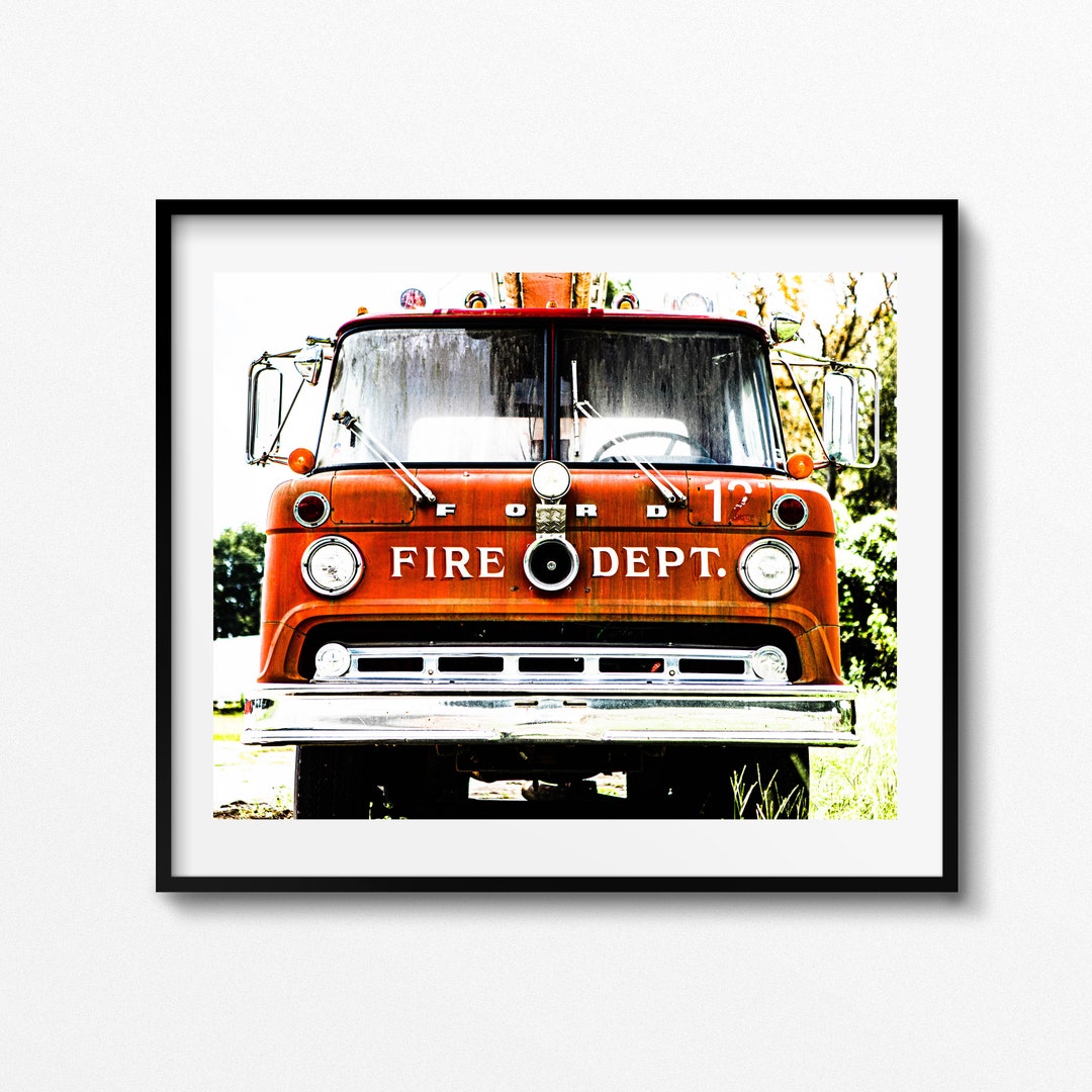 Fireman Gift Firefighter Fire Truck Fire Truck Print Fire Engine - Etsy