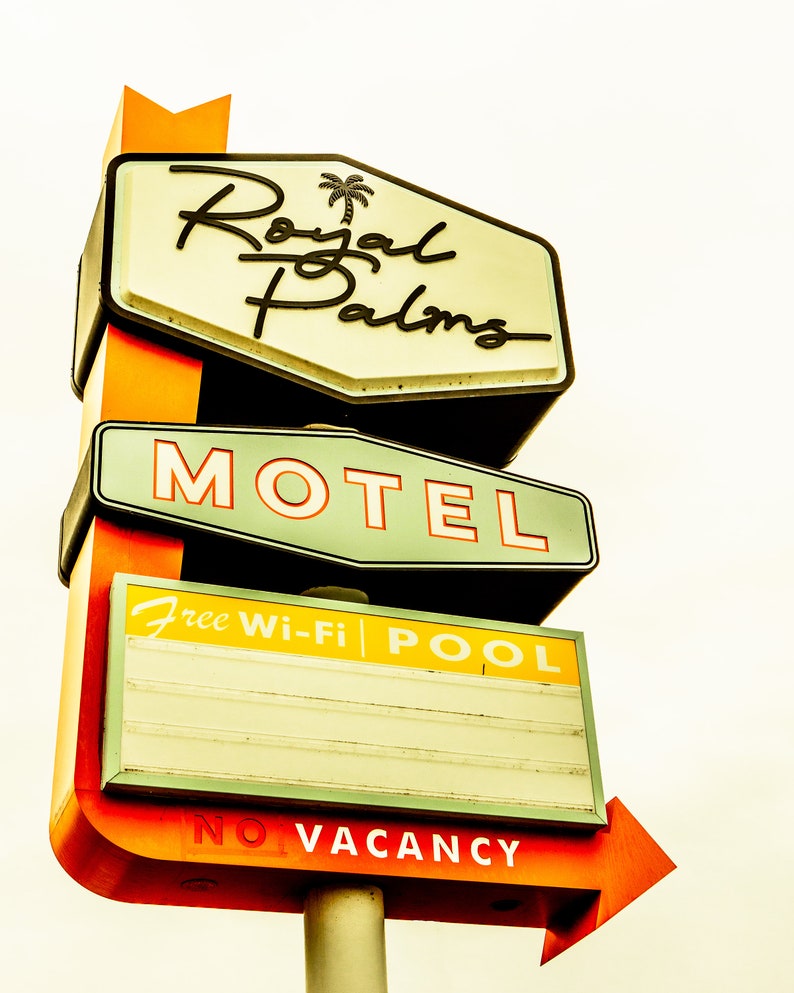 Tybee Island Royal Palms Motel, Mid-century Sign Art Print - Etsy
