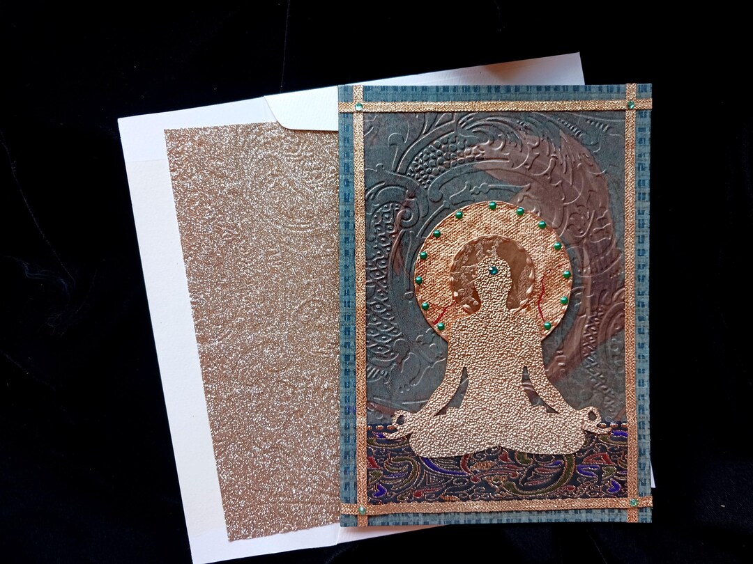 Buddha Card, Zen Card, Yoga Card, 3D Buddhist Card, Mindfulness Card ...
