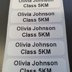 IRON ON NAME Tags Clothing Labels School Uniform Clothes Adhesive ...