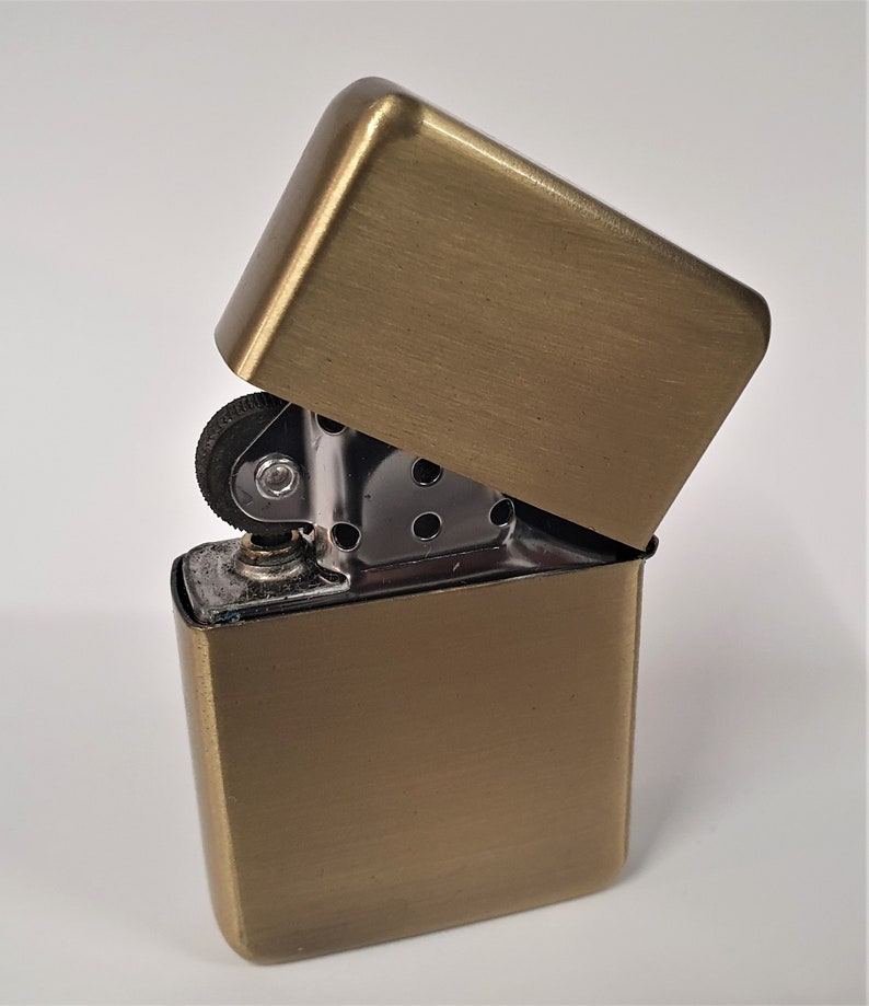 Windproof Petrol Star Lighter Zipper & Cogs Personalised - Etsy