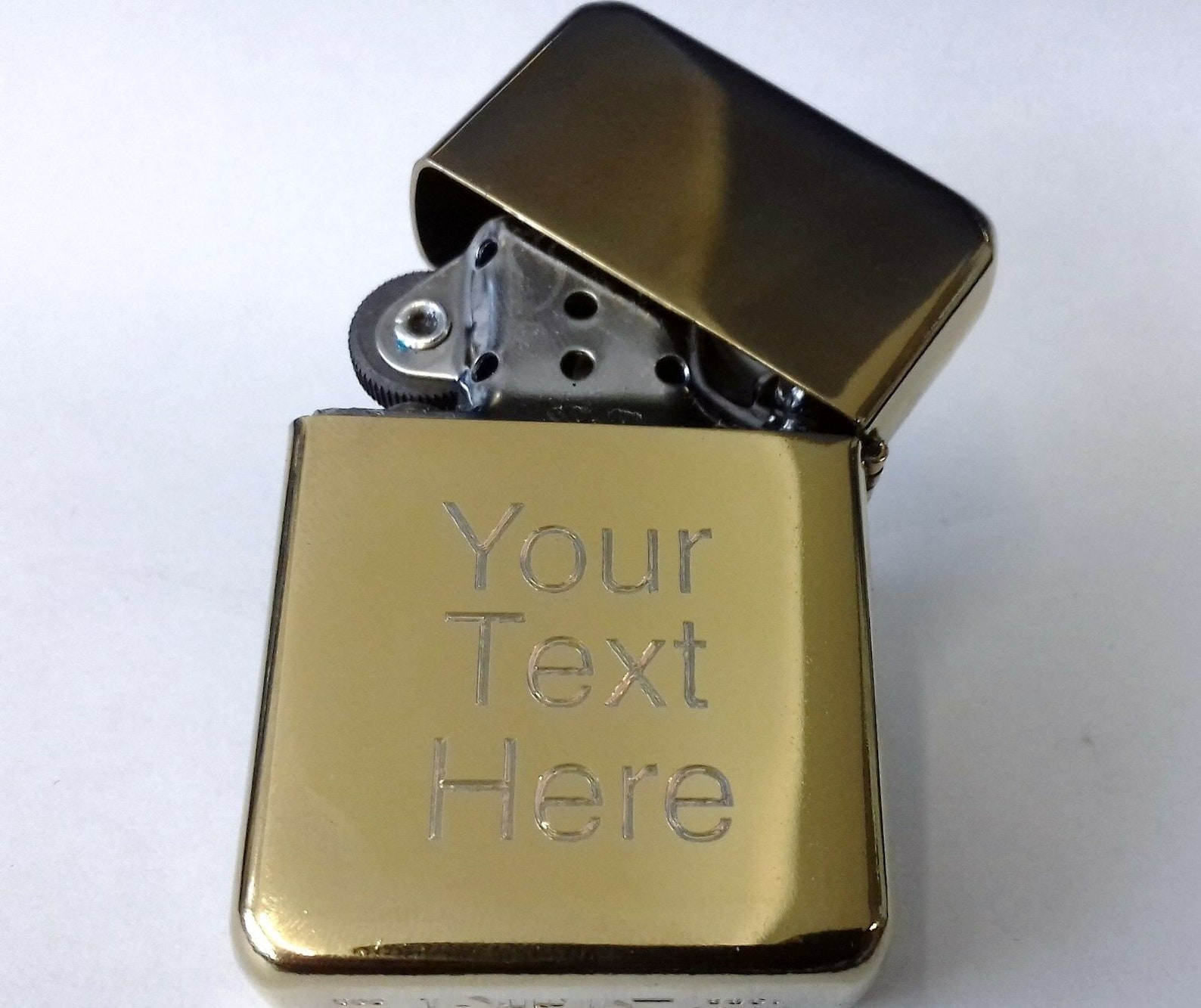 Windproof Petrol Polished Gold Star Lighter Personalised - Etsy Denmark