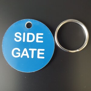 Colour Coded House Door Key Tags - Personalised Shed Garage Front Back ...