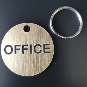 Colour Coded House Door Key Tags - Personalised Shed Garage Front Back ...