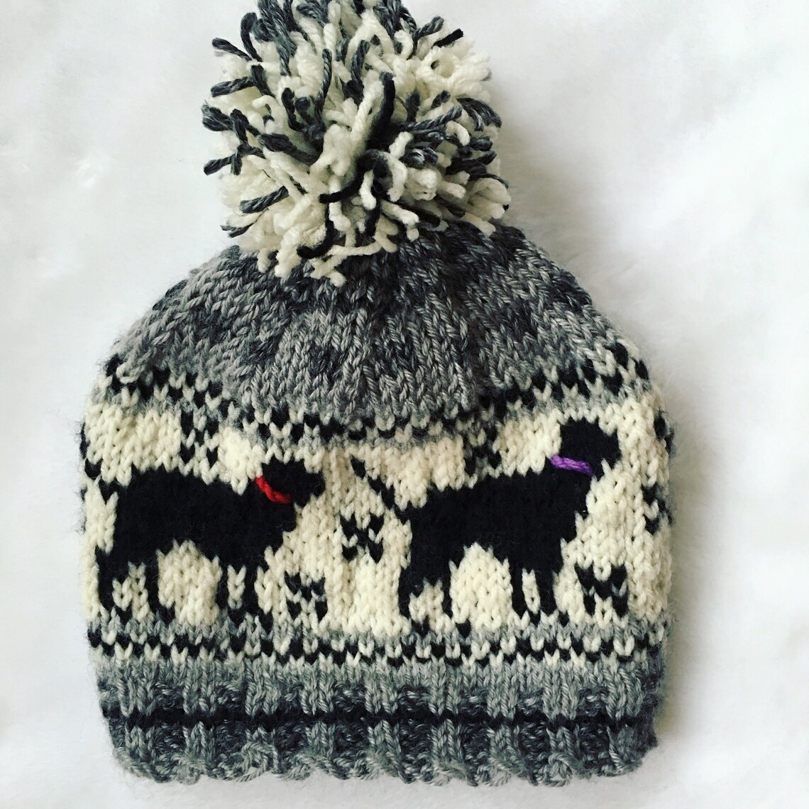 BLACK LAB Knitting Pattern DOG Knitting Pattern Fair Isle | Etsy