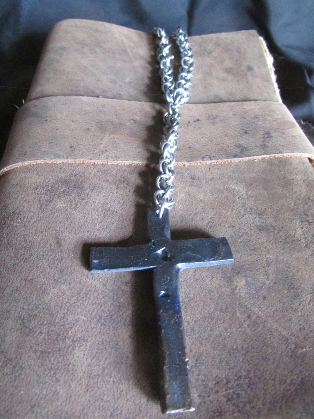 Chainmail Cross Necklace - Etsy
