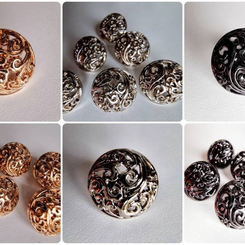 Gold Buttons Swirl - Etsy UK