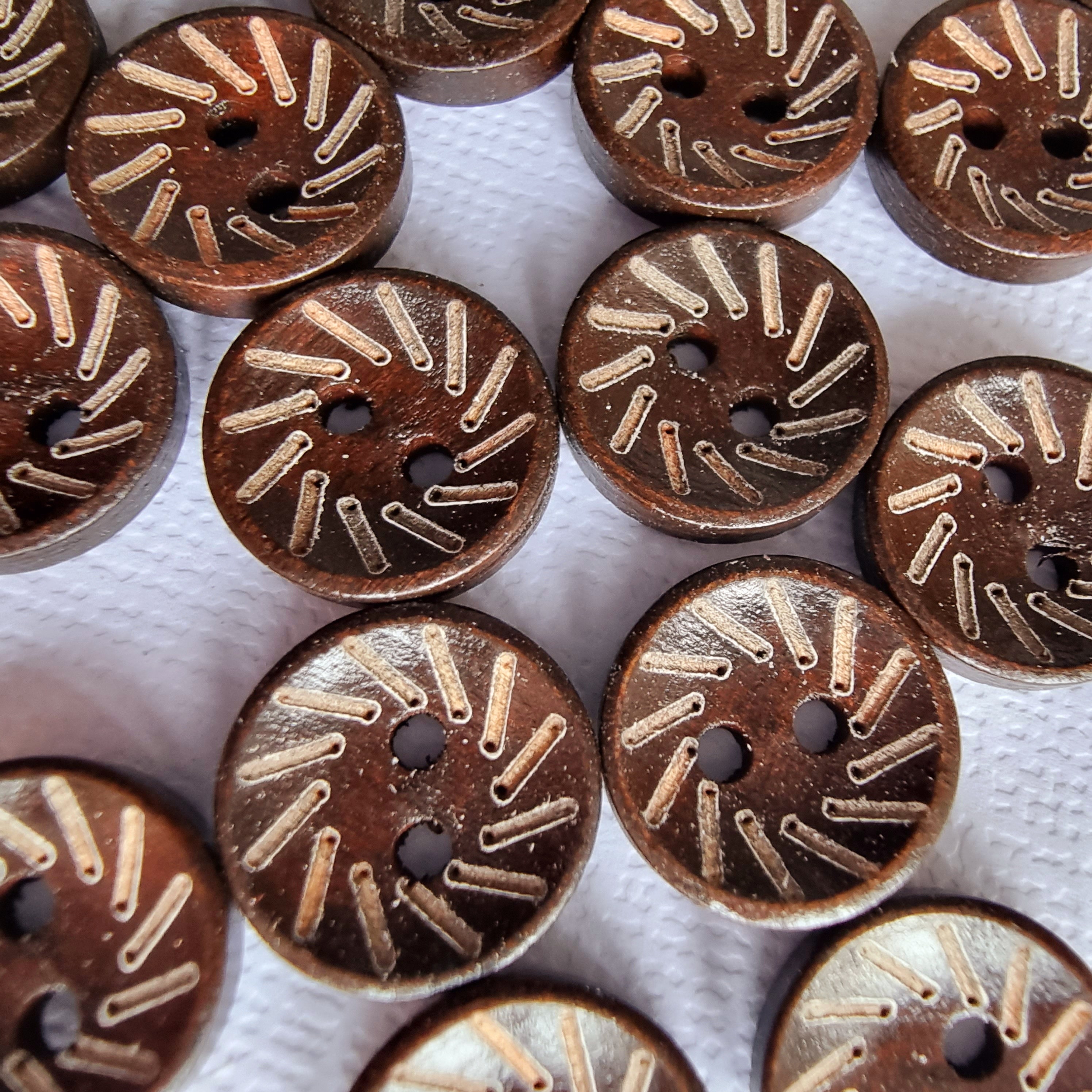 10 X Small Wooden Coffee Buttons 13mm Daisy Cutout - Etsy