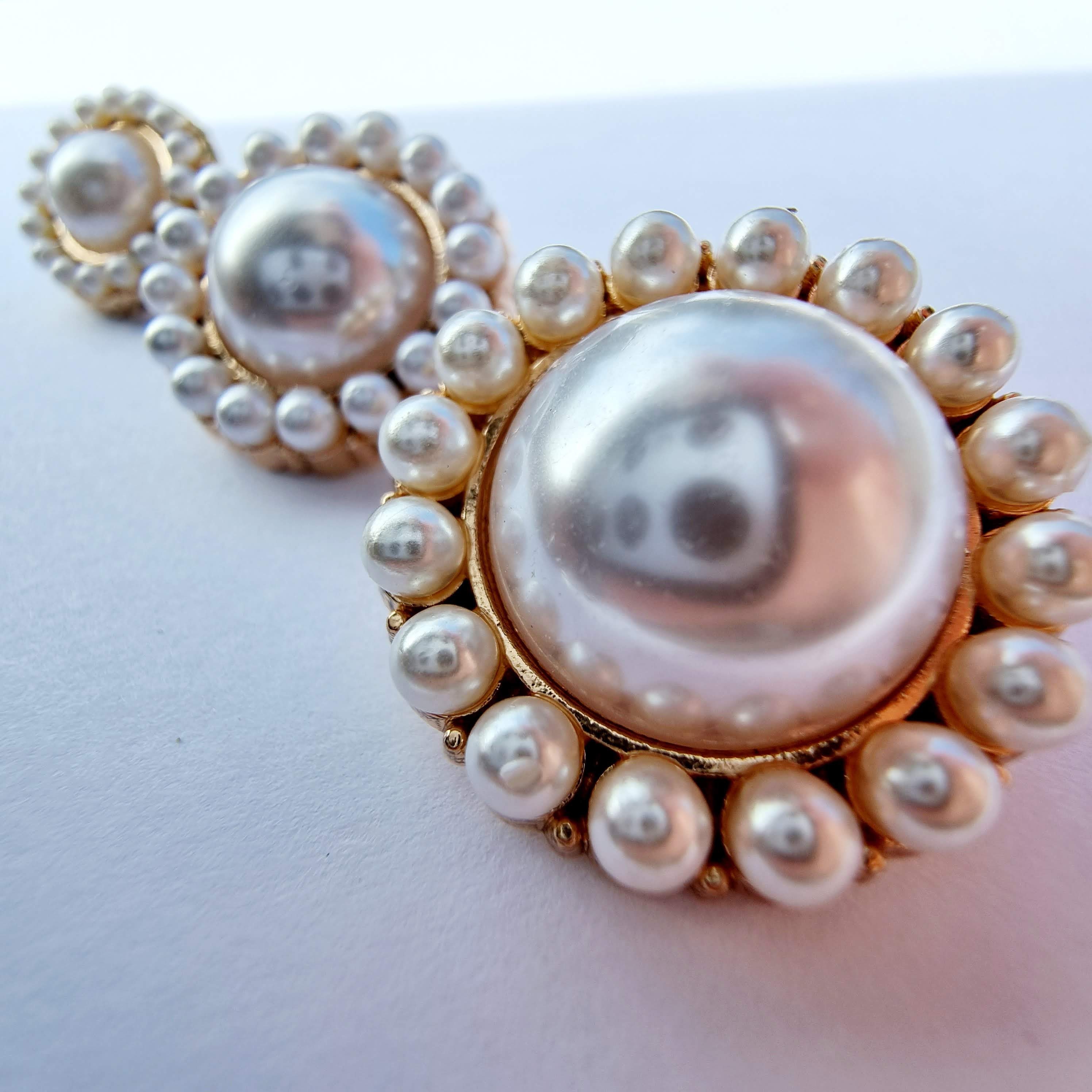 5 X Gold and Pearl Metal Buttons 3 Sizes 15mm 20mm 25mm - Etsy