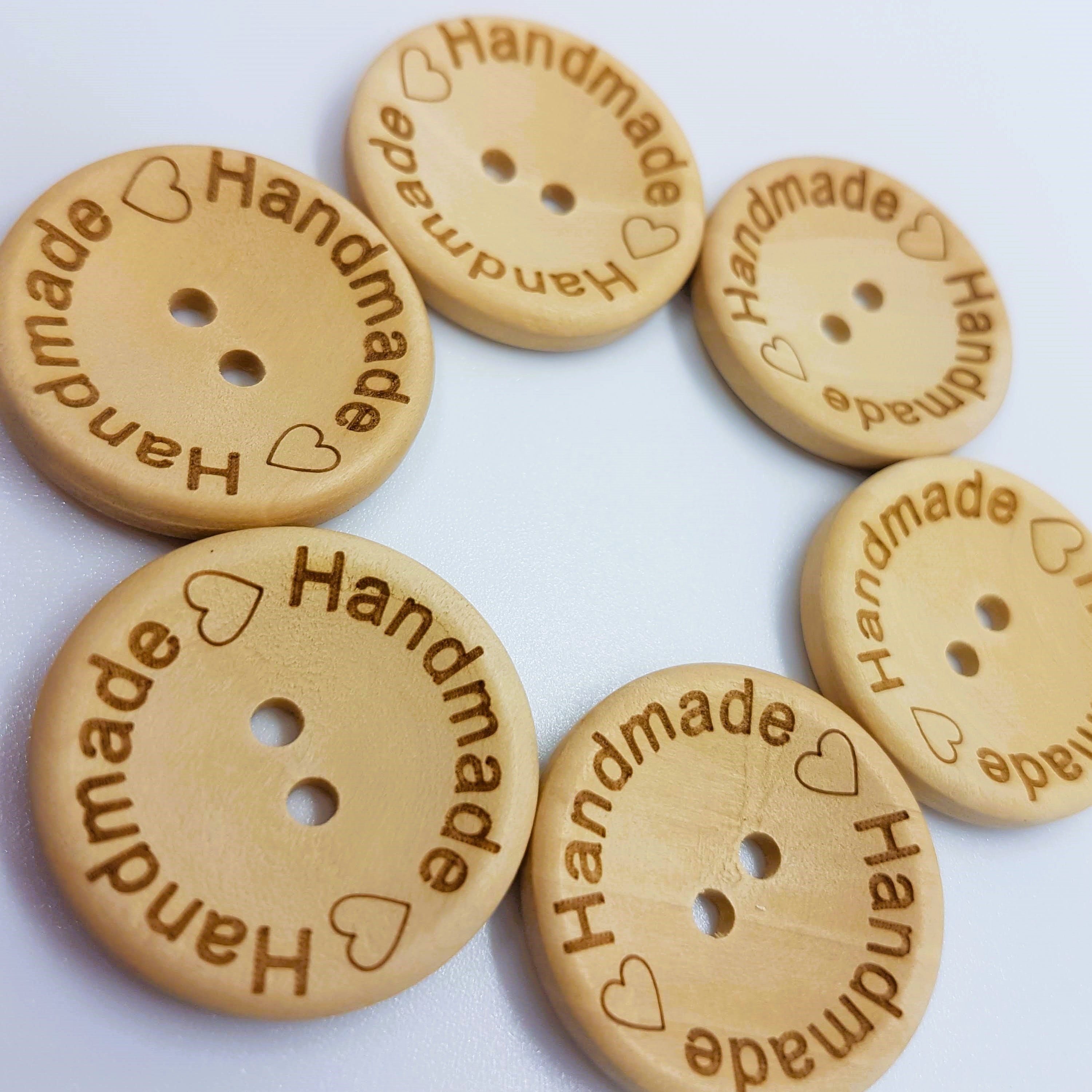 Wooden Handmade Buttons - 4 Sizes - 15mm, 18mm, 20mm, 25mm - for ...