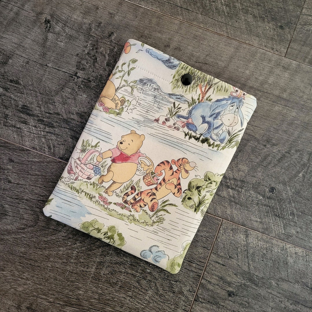 Pooh Lightly Padded Kindle Sleeve With Snap - E-reader Cover - Case for Kindle - Etsy
