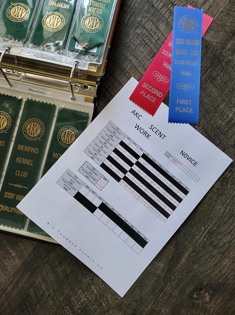 AKC Scent Work NOVICE Title Progression Tracking Sheet - Digital ...