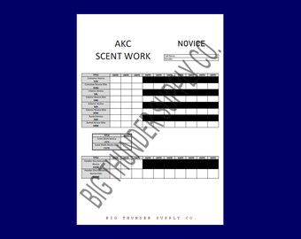 AKC Scent Work Title Tracking Sheet - Etsy